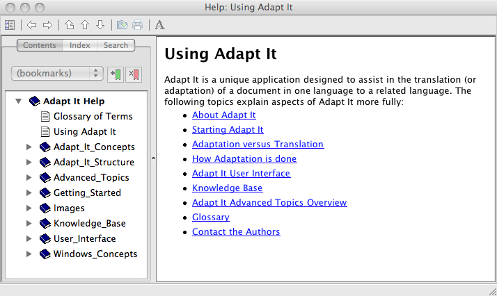 Getting Help - Adapt It